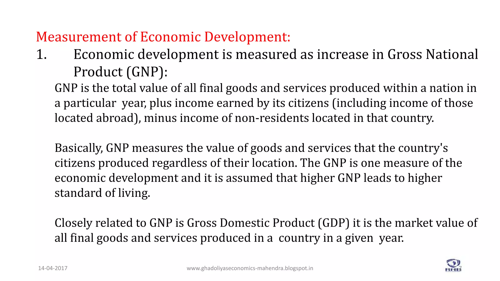 Economic growth & economic development, underdevelopment | PPTX