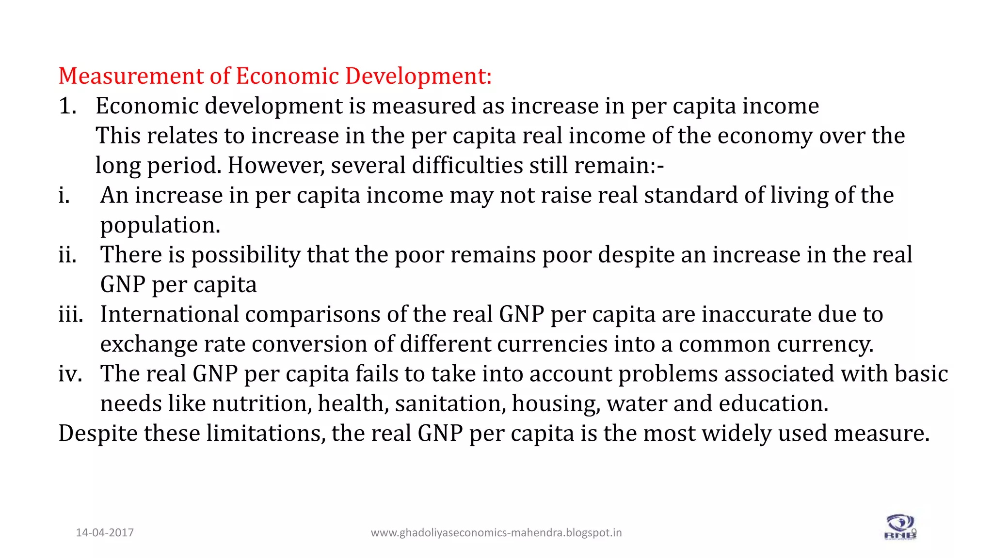 Economic growth & economic development, underdevelopment | PPTX