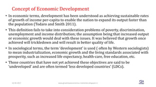 Economic growth & economic development, underdevelopment | PPTX