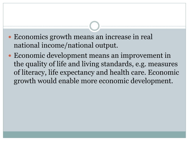 Economic Growth And Economic Developmentpptx