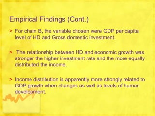Economic growth & human development | PPTX