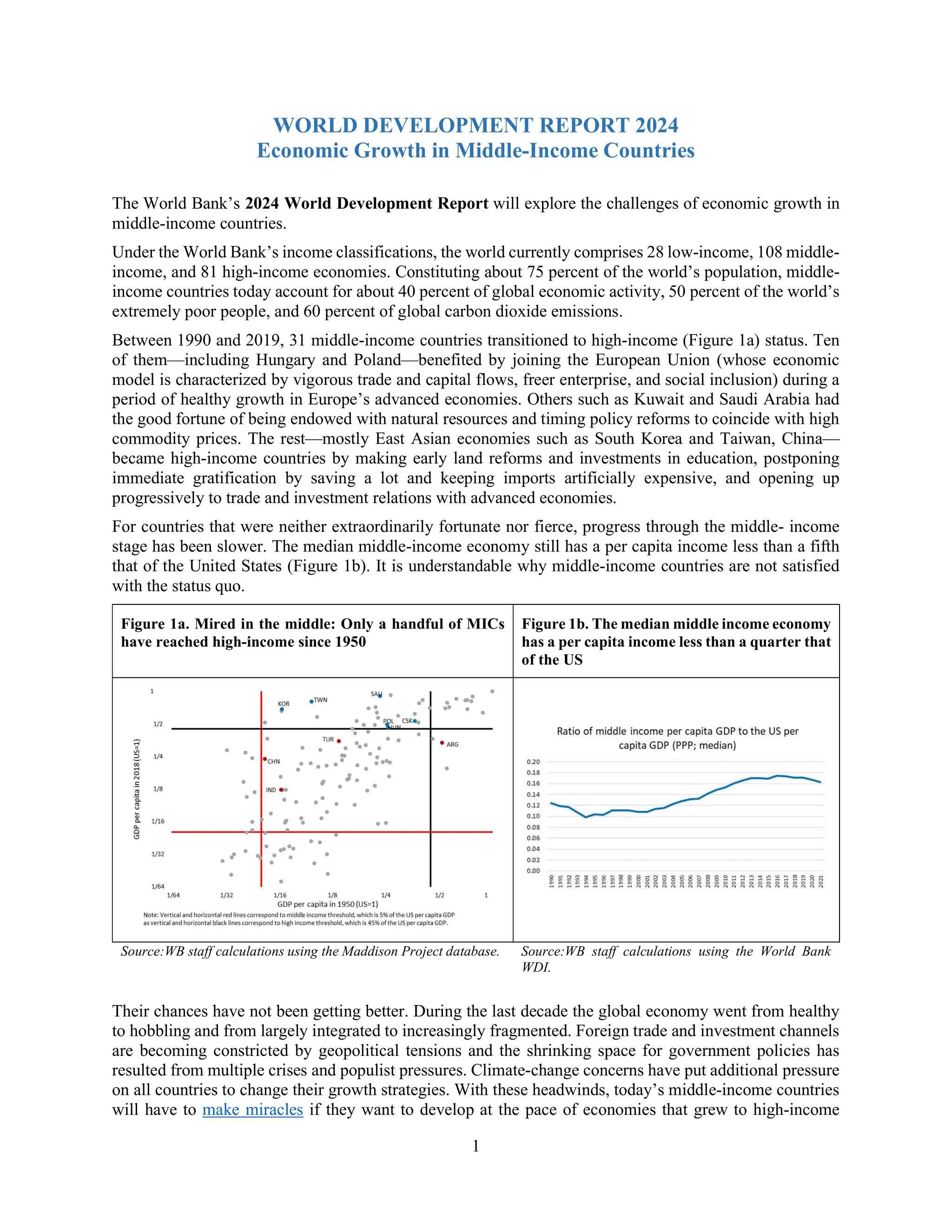 Economic Growth in Middle-Income Countries - World Development Report ...