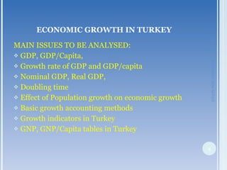 Economic Growth In Turkey | PPT