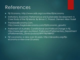 Economic growth of Fiji | PPTX