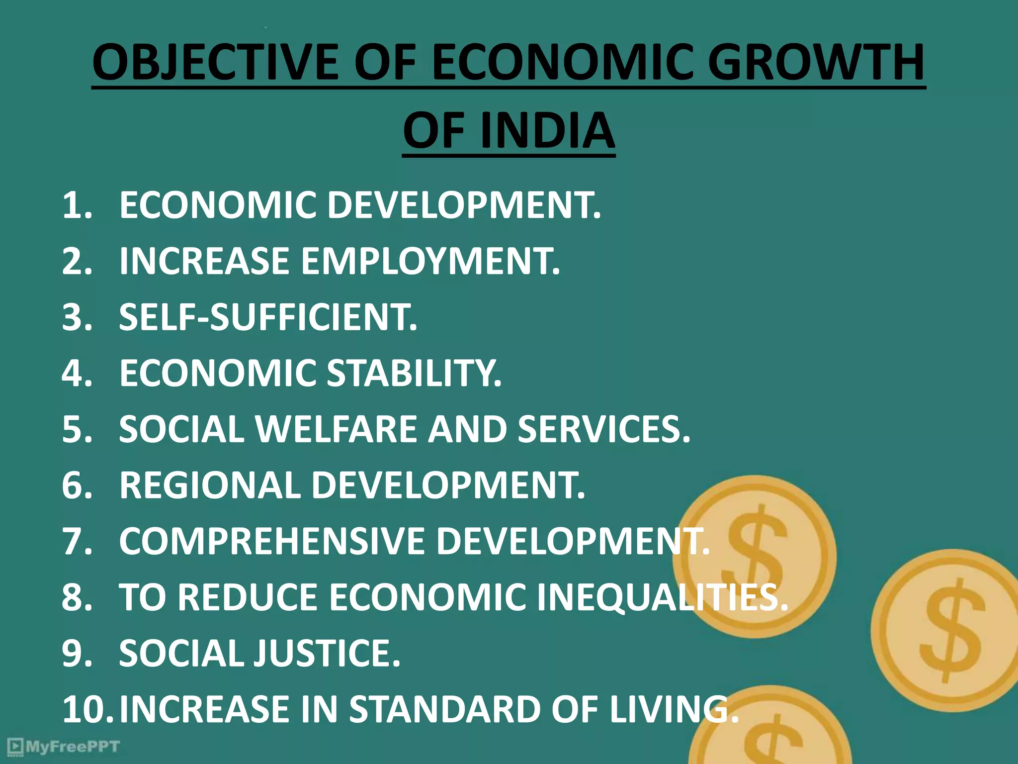 Economic growth of india | PPTX