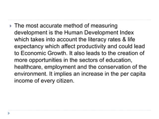 Economic growth vs development | PPTX