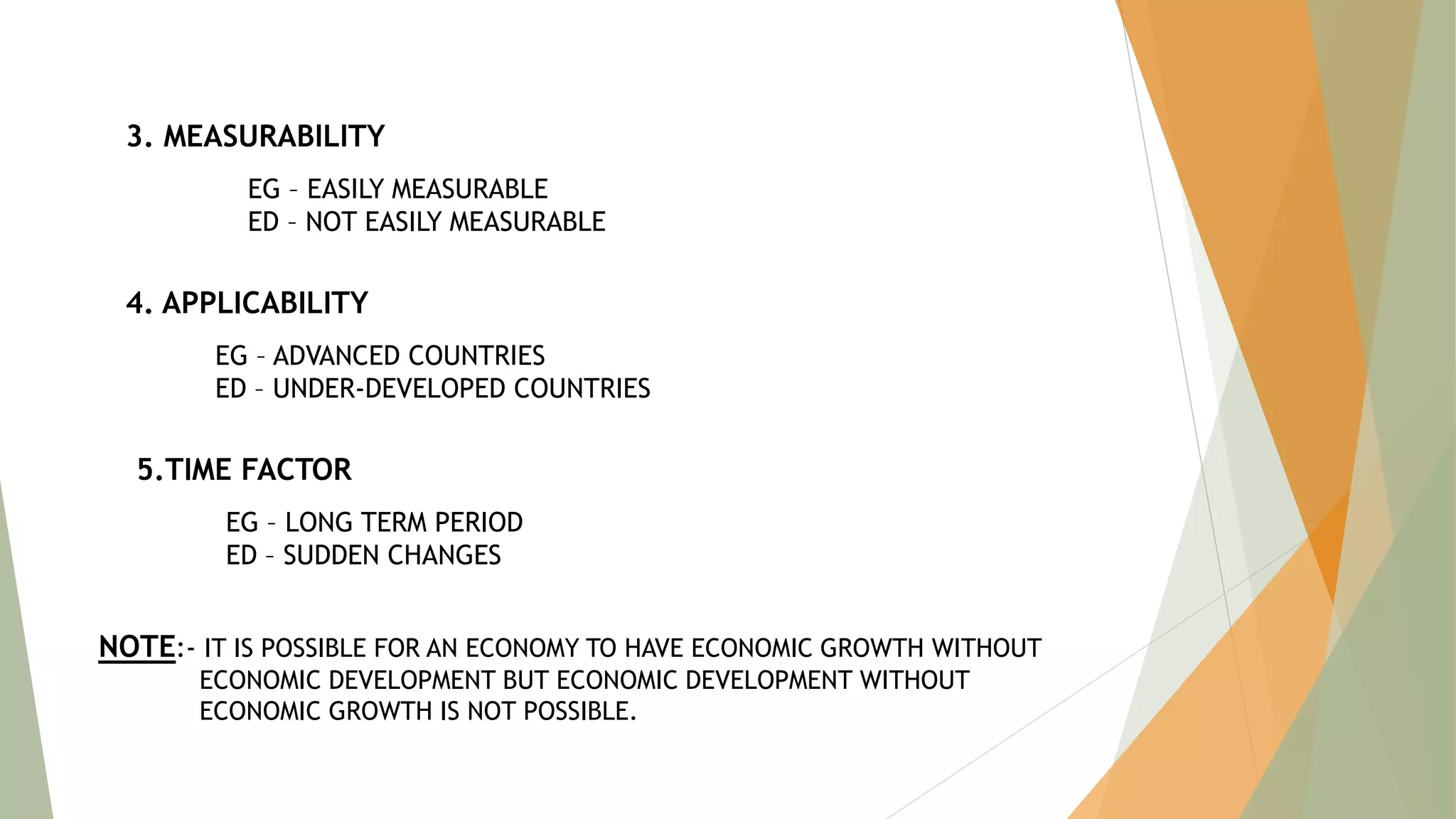 Economic growth vs development | PPTX