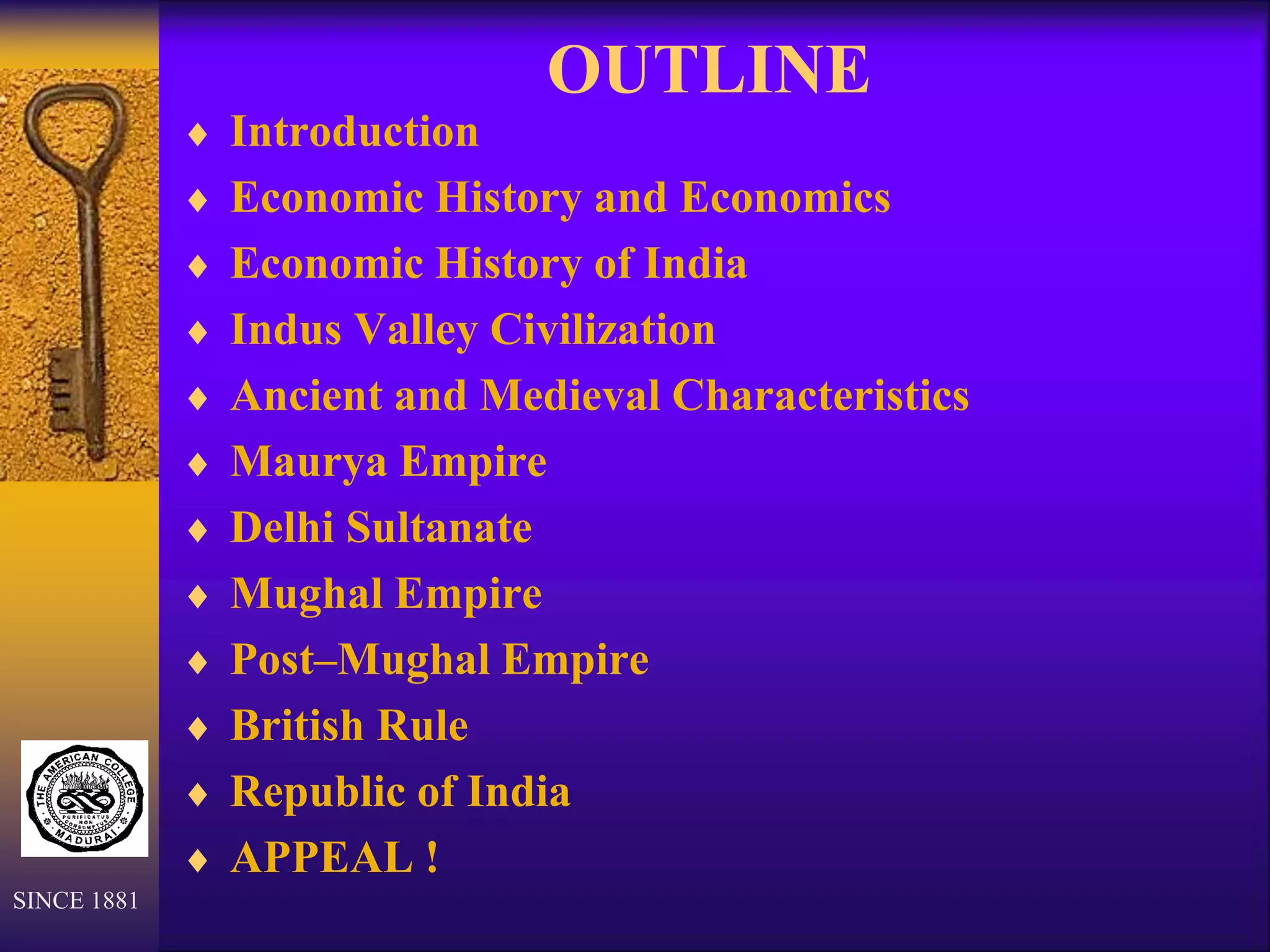 Dr.C.Muthuraja's Presentation on Economic History of India : Problems ...