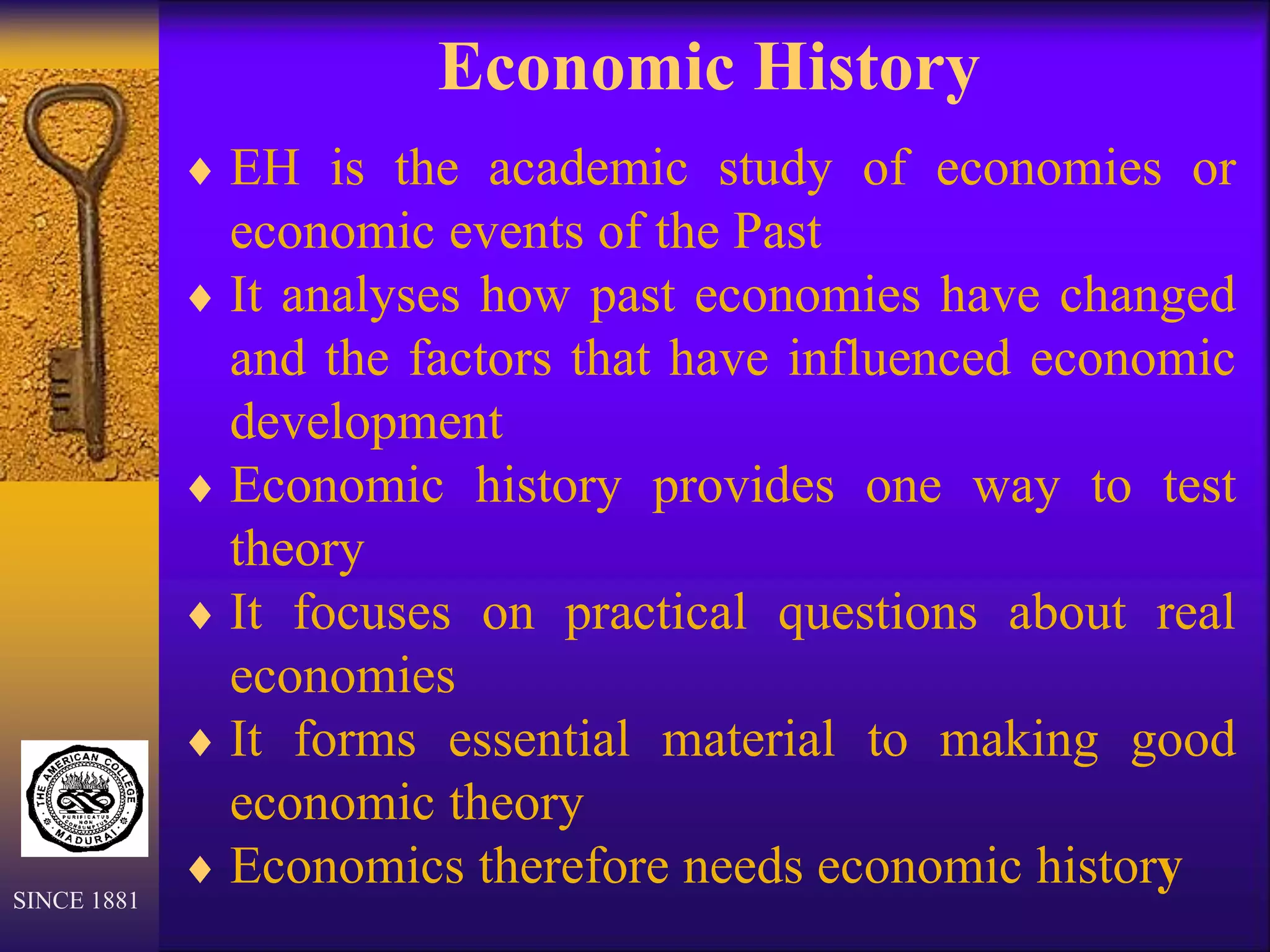 Dr.C.Muthuraja's Presentation on Economic History of India : Problems ...