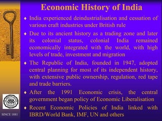 Dr.C.Muthuraja's Presentation on Economic History of India : Problems ...