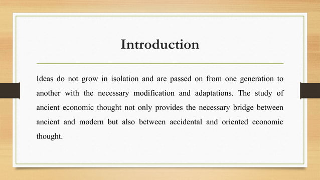 Economic Ideas of Hebrews (Early economic thought) | PPT