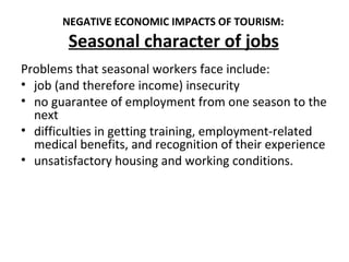 Economic impact of tourism | PPT