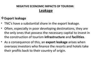 Economic impact of tourism | PPT