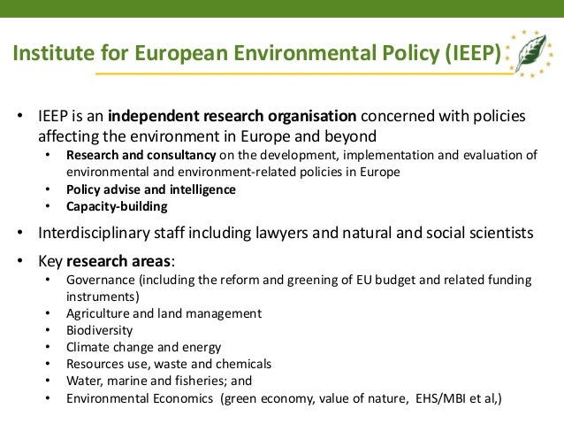Economic impacts of IAS PtB of IEEP at the IUCN EP event 21 feb 2013