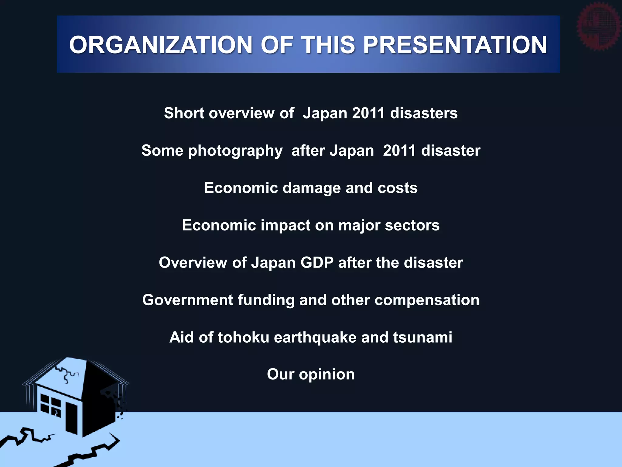 Economic impacts of the 2011 tohoku oki earthquake and tsunami | PPTX