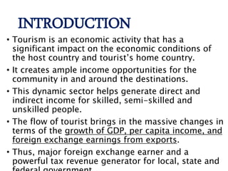 Economic impacts of tourism | PPTX