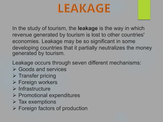 Economic impacts of tourism | PPTX