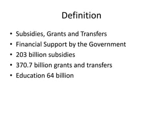 Economic implications of subsidies | PPTX