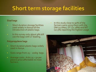 Economic importance of different maize storage structures in kenya | PDF