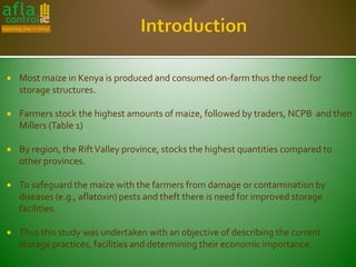 Economic importance of different maize storage structures in kenya | PDF