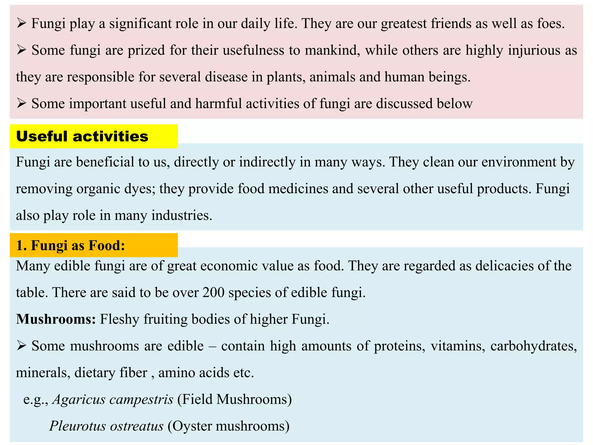 economic importance of Fungi.pdf