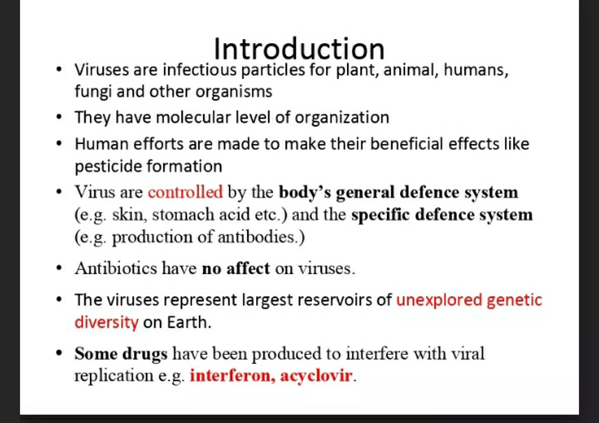 Economic importance of virus in different fields like ecology, human ...