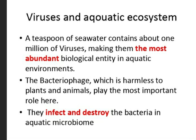 Economic importance of virus in different fields like ecology, human ...