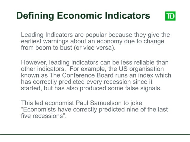 economic indicators presentation power point.ppt | Stocks and Bonds ...