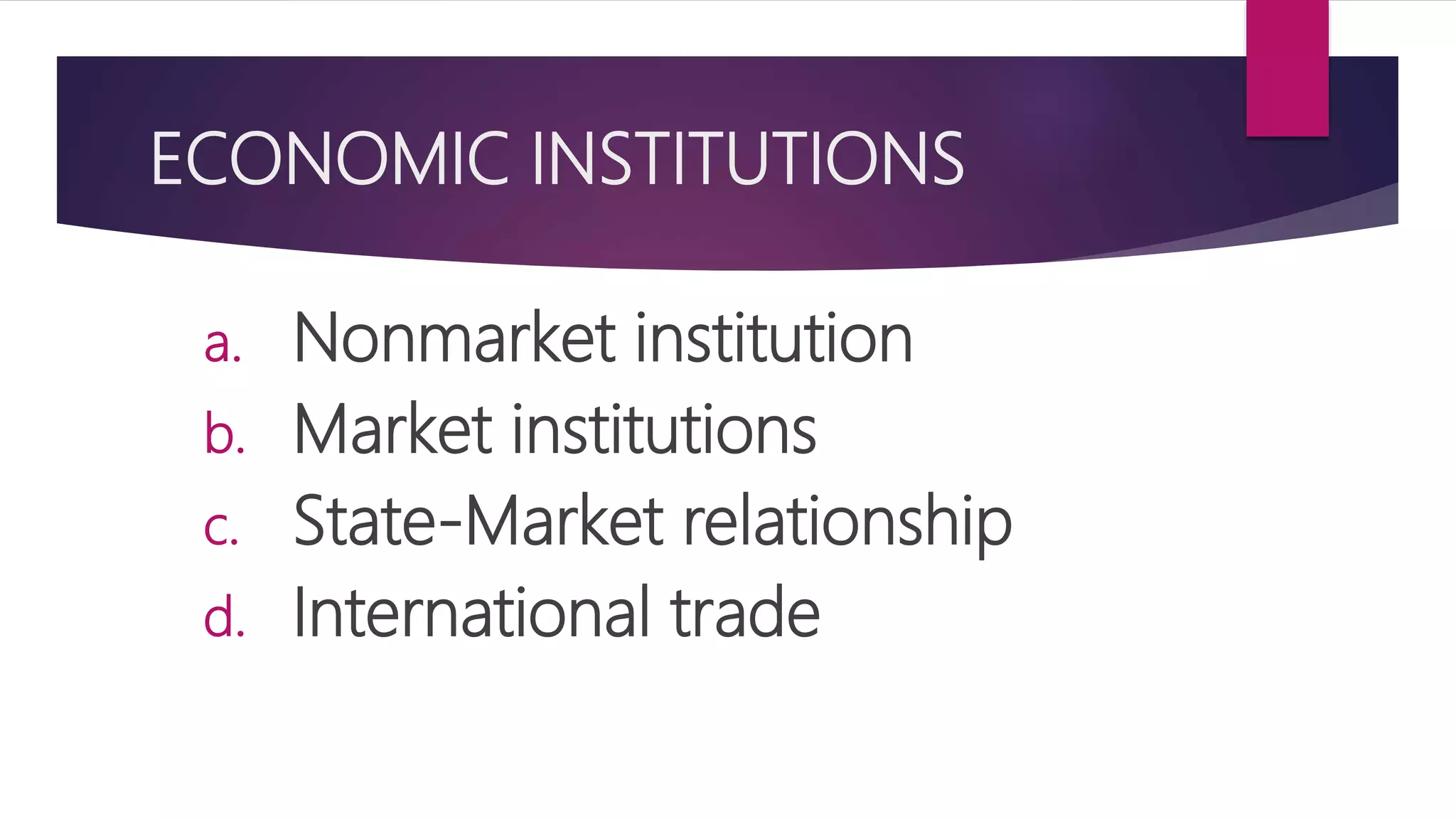 Economic institutions | PPTX
