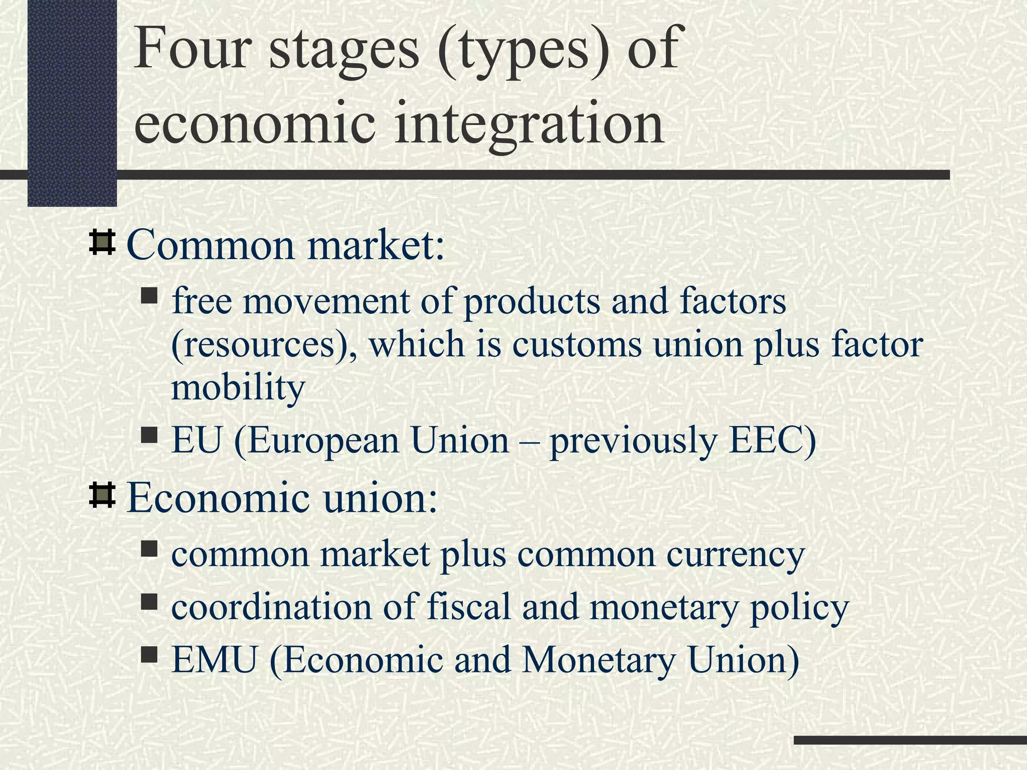 Economic integration | PPT