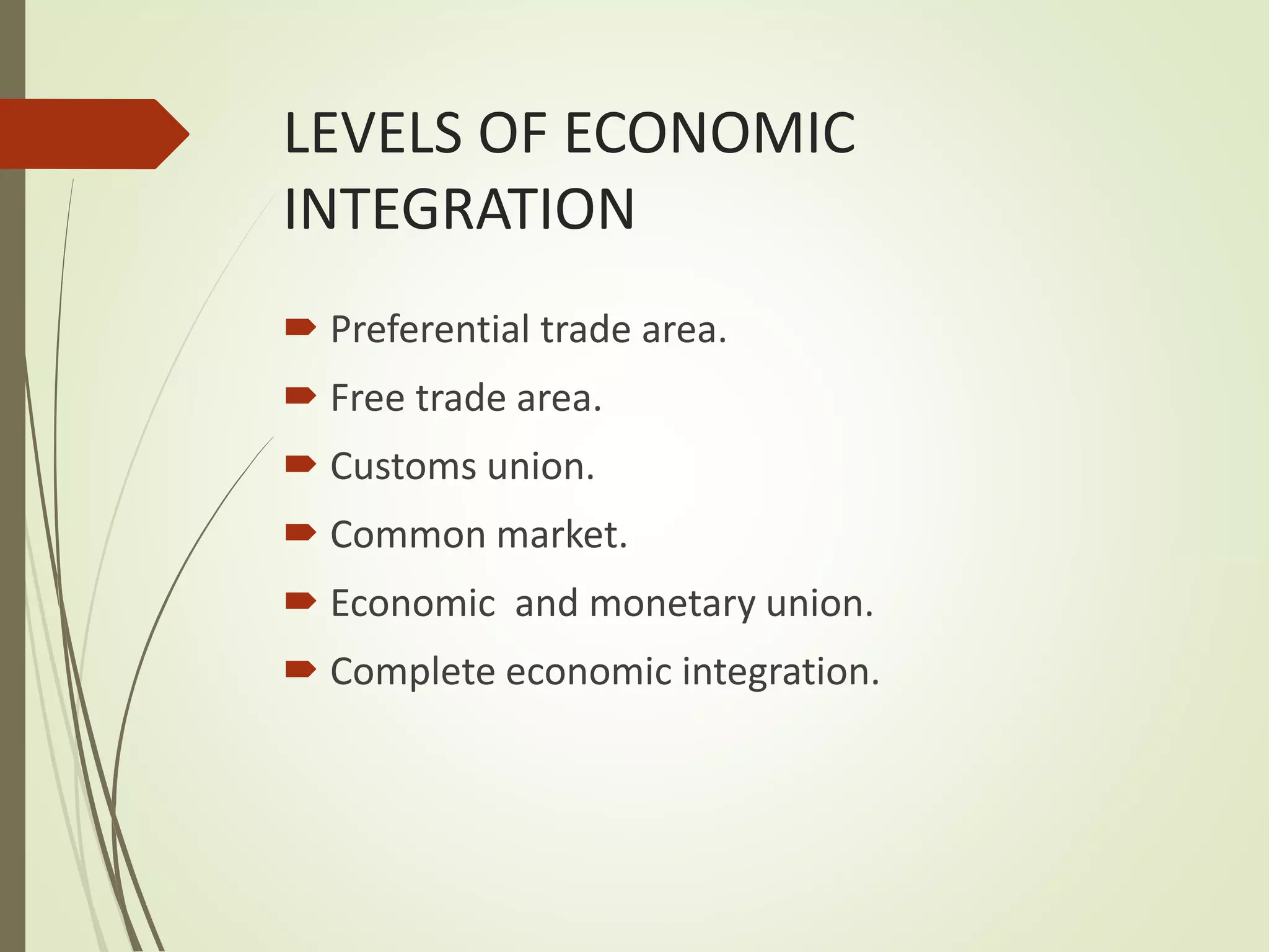 Economic integration | PPTX | Political Issues & policy | Politics