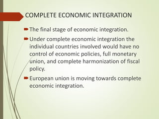 Economic integration | PPTX
