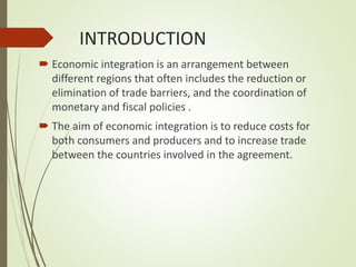 Economic integration | PPTX