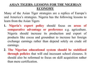 Economic lessons from asian tigers, japan, | PPTX