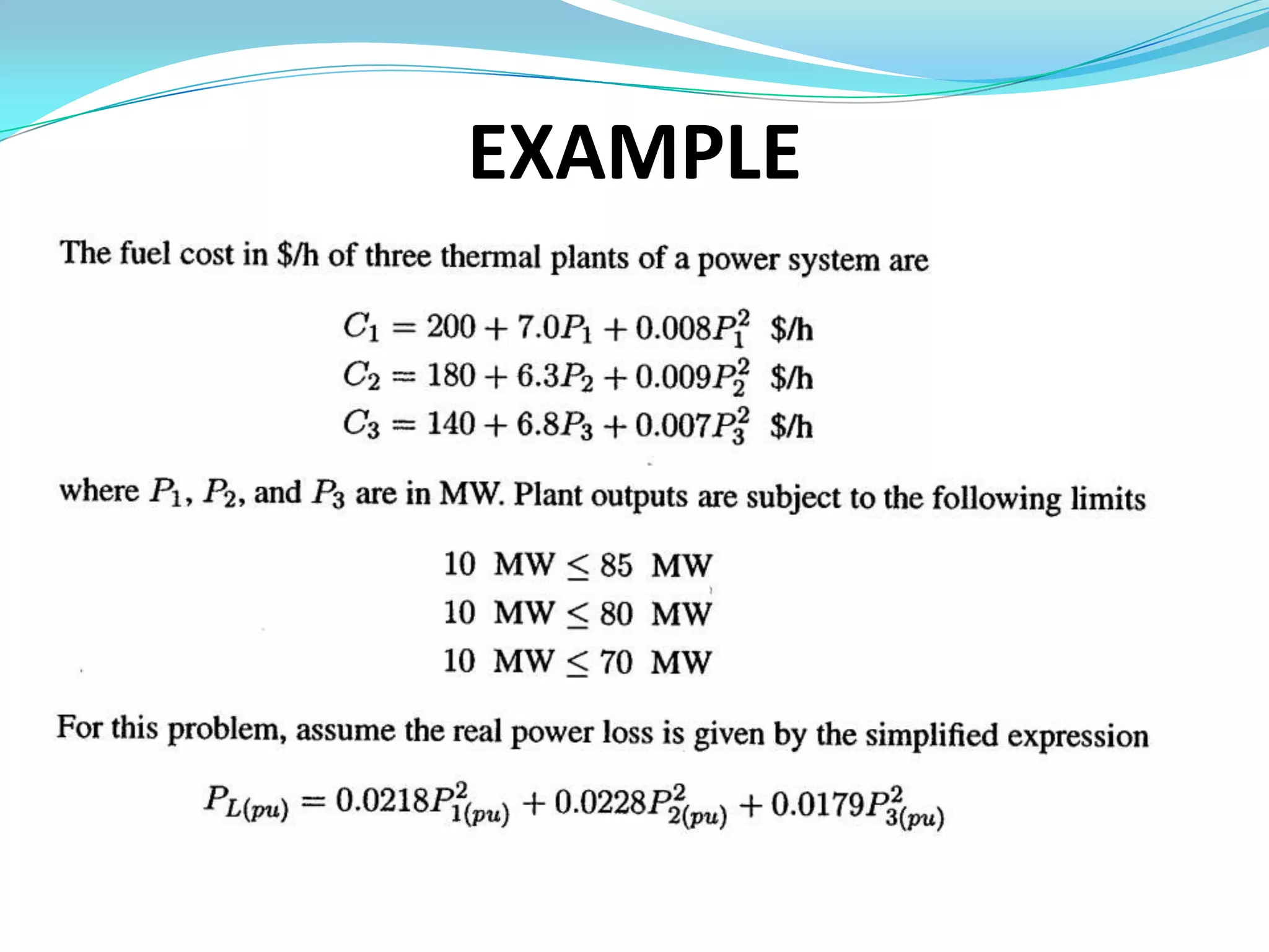 Economic load dispatch | PPTX