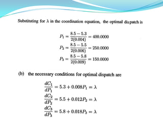 Economic load dispatch | PPTX