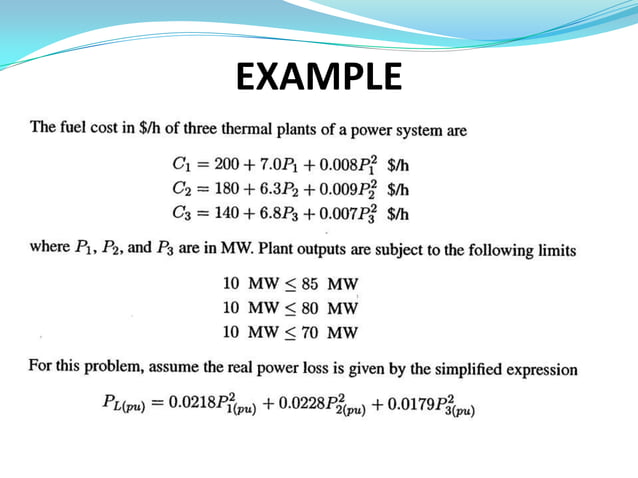Economic load dispatch | PPTX | Gas and Electric | Home Utilities