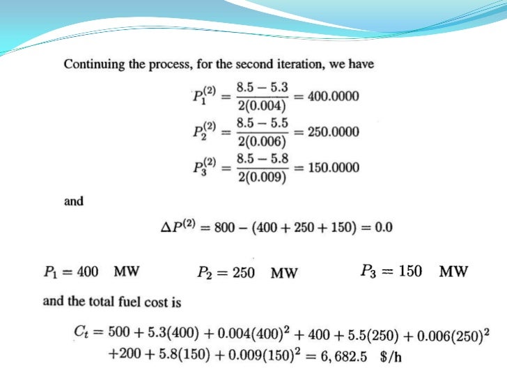 Economic Load Dispatch