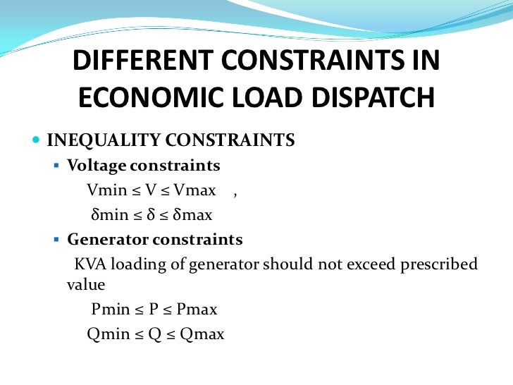 Economic Load Dispatch
