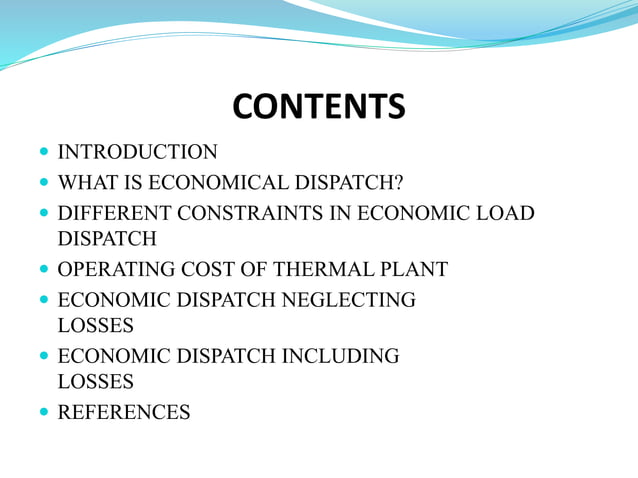 Economic Load Dispatch Pptx Gas And Electric Home Utilities