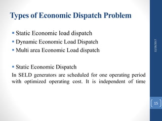 Economic load dispatch | PPTX