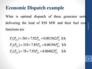 Economic load dispatch | PPTX | Gas and Electric | Home Utilities