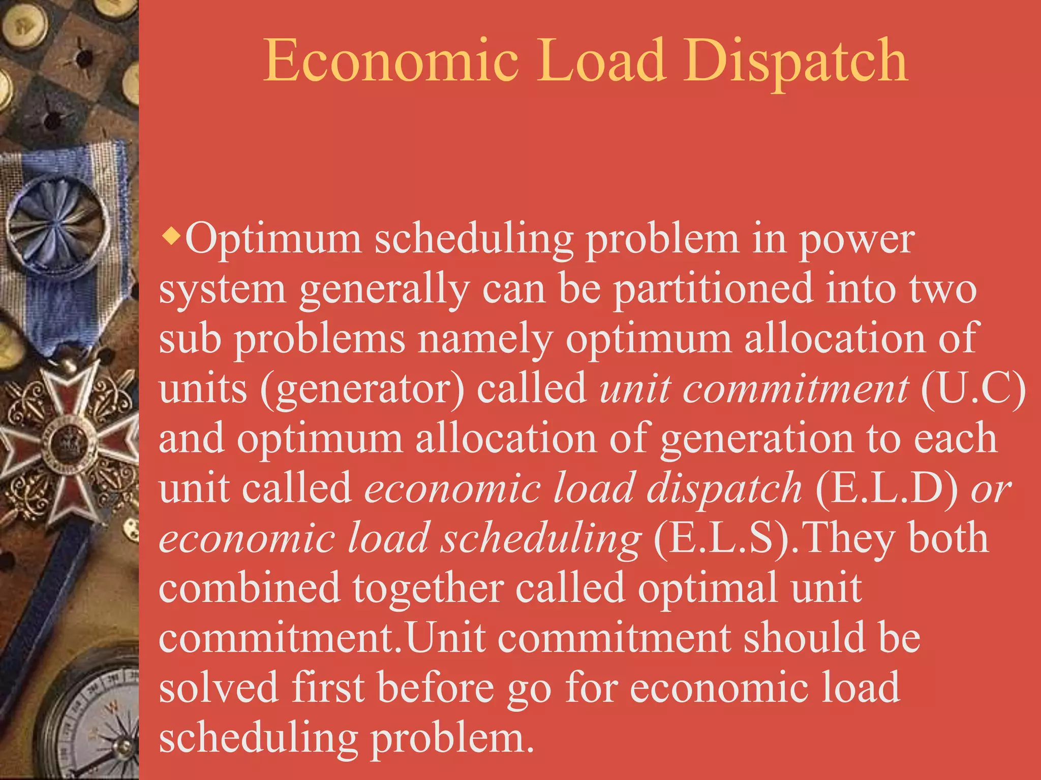 Economic load dispatch | PPT