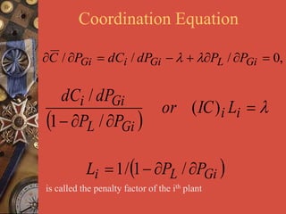 Economic load dispatch | PPT