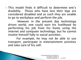 ECONOMIC MODEL OF DISABILITY | PPTX