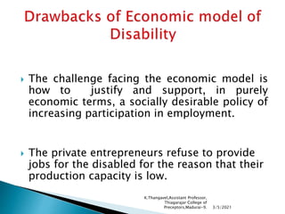 ECONOMIC MODEL OF DISABILITY | PPTX