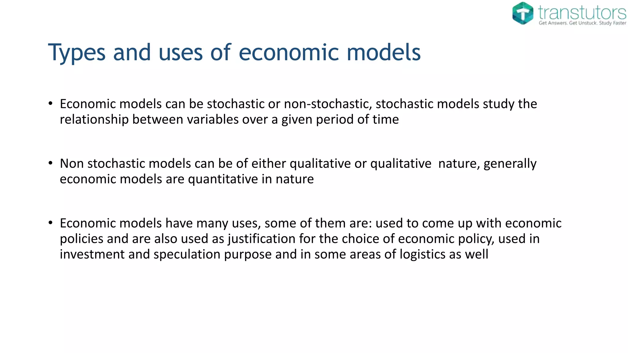 Economic Models | Economics | PPTX
