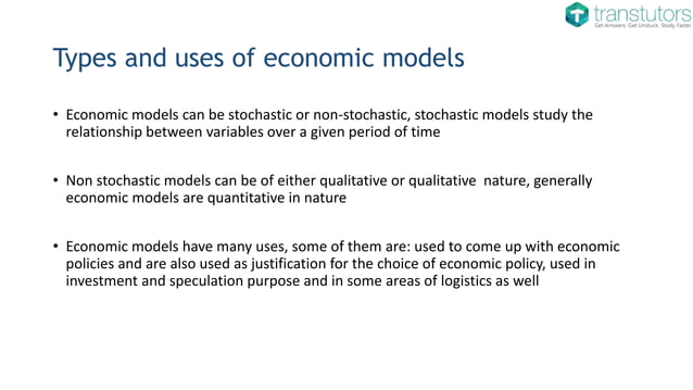 Economic Models | Economics | PPTX | Science