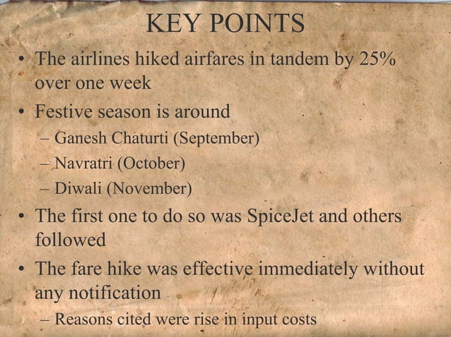 Oligopoly Example - Indian Airline Industry | PPT