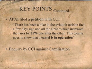 Oligopoly Example - Indian Airline Industry | PPTX